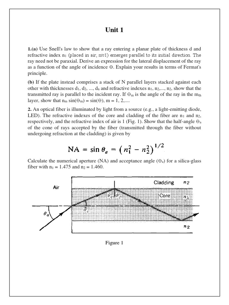 Snell's law and refraction through parallel planar layers | PDF ...