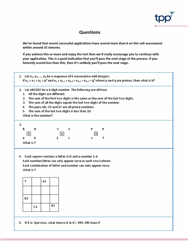 Questions: 1 2 K 1 2 3 3 K k-1 k-2 k-3 k-4 4 | PDF | Mathematics