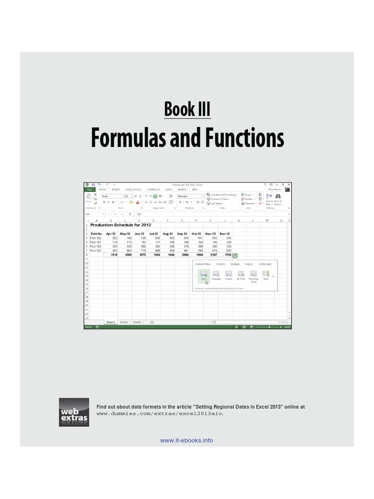 Excel All-In-One Section 3 | PDF | Spreadsheet | Microsoft Excel