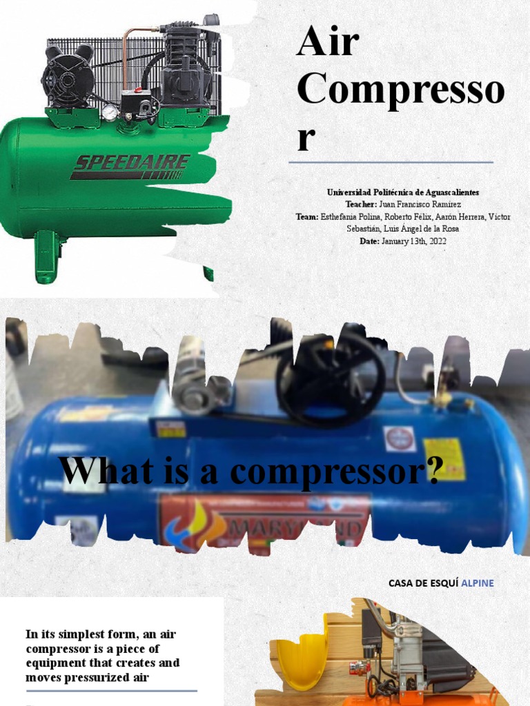 Air Compressor Presentation 1.1 | PDF | Piston | Pressure Measurement