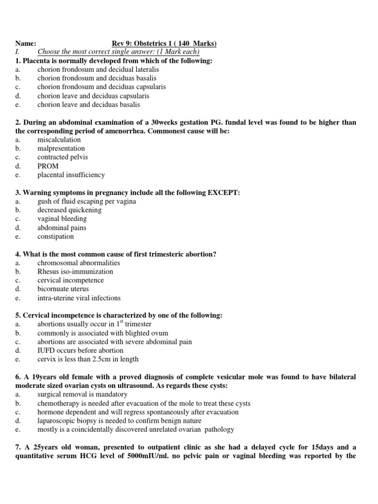 Destructive Labour in Obstetrics Exam | PDF | Childbirth | Pregnancy
