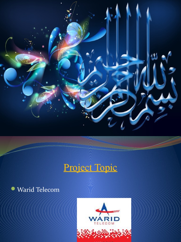 Warid Presentation | PDF | Telecommunication | Service Industries