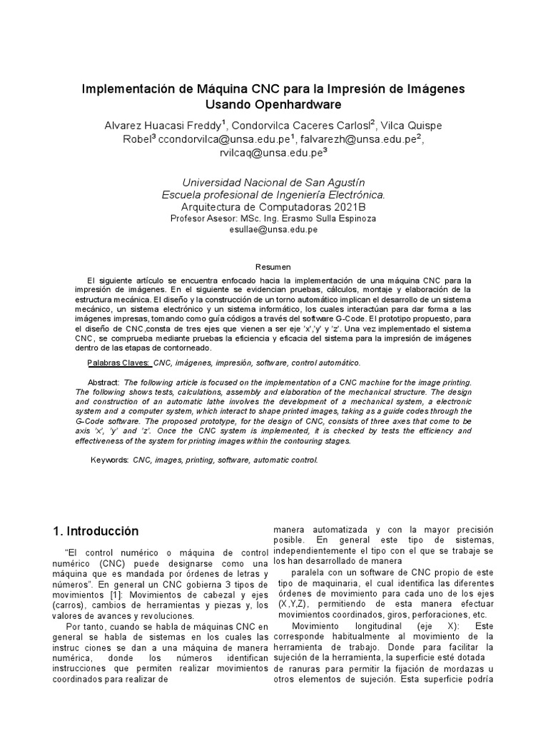 Proy Final Paper Alvarez Condorvilca Vilca | PDF | Control numerico | Informática