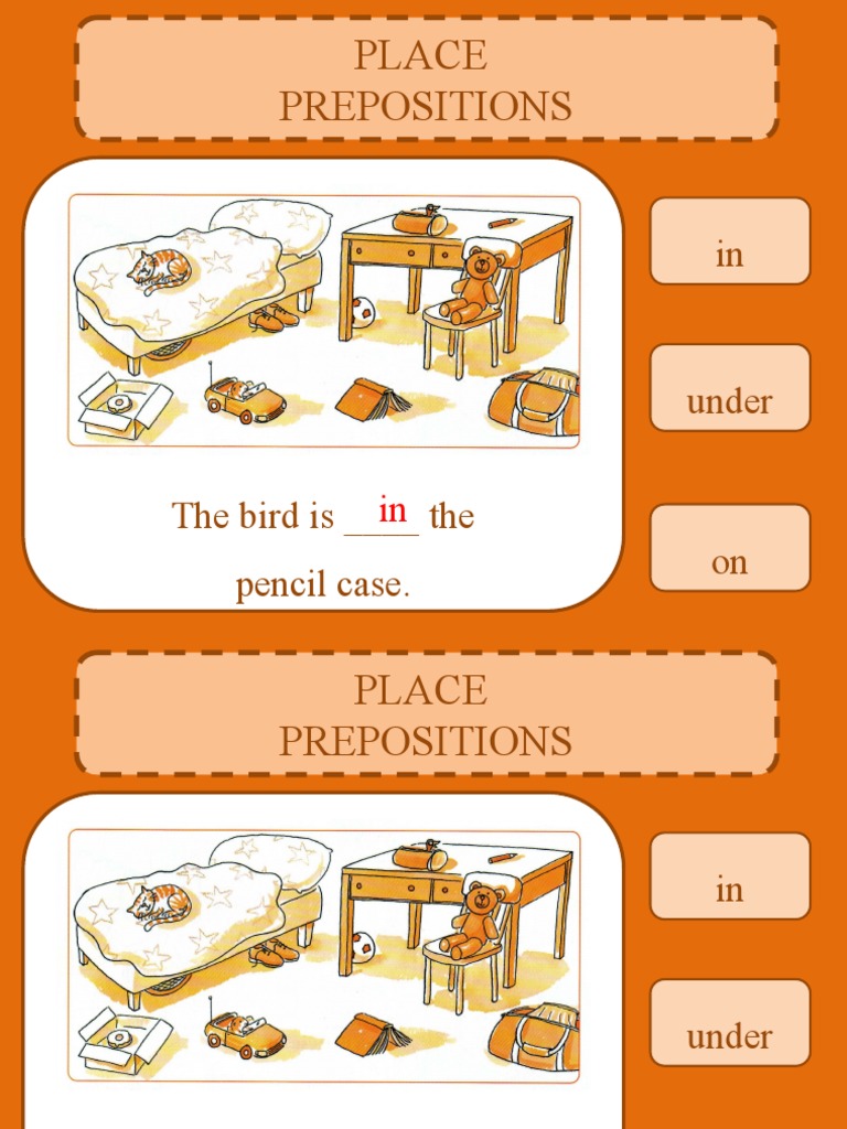 Prepositions of Place Fun Activities Games | PDF