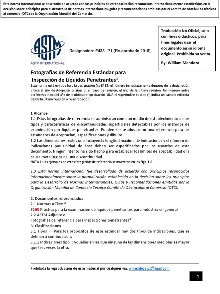 Astm E433 | PDF