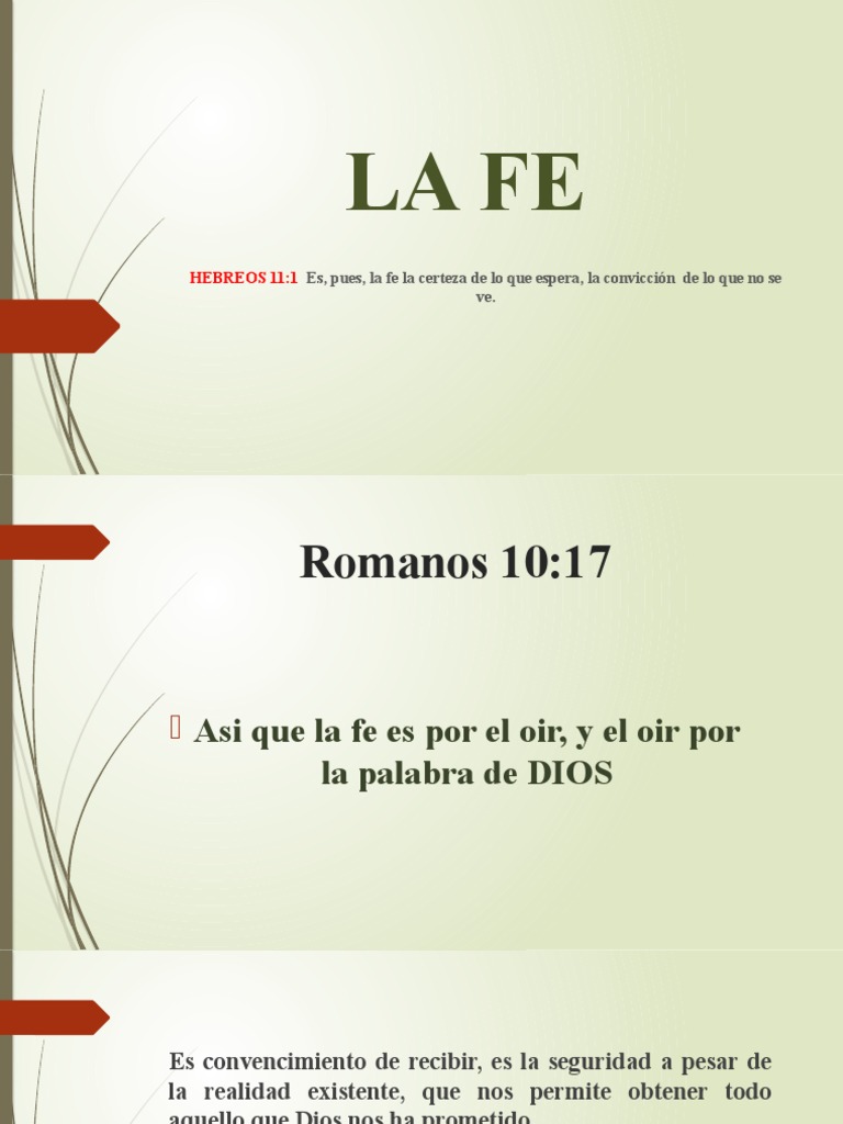 Diapositivas Sobre La Fe | PDF