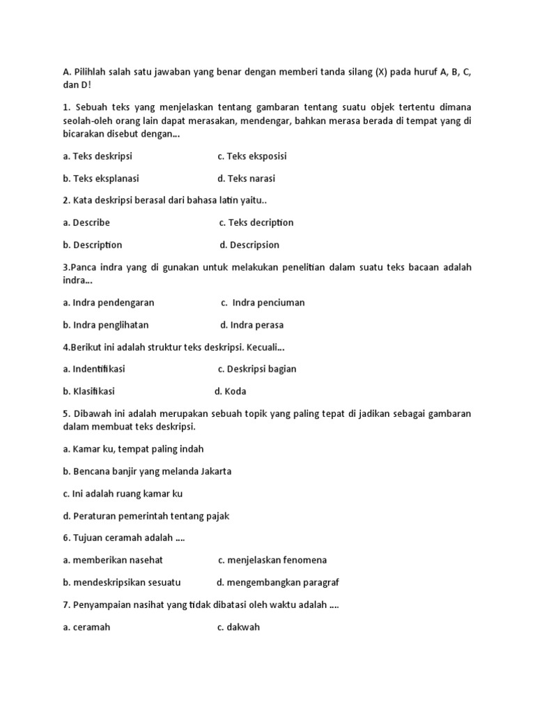 Soal Pas B. Indonesia Kelas Ix | PDF