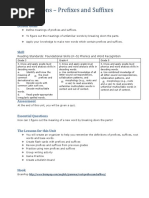 Affixes Lesson Plan and Materials 9-20 | PDF | Word | Phonics