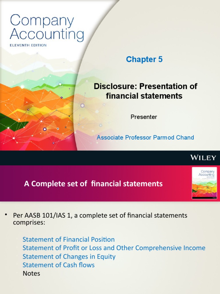 Disclosure: Presentation of Financial Statements: Associate Professor ...