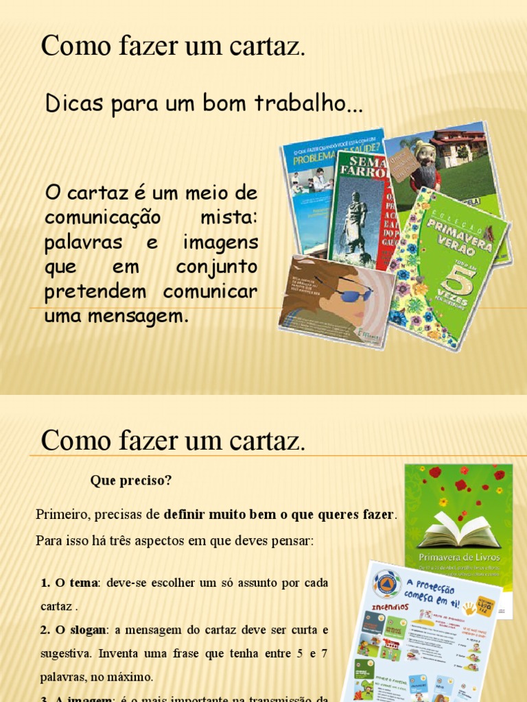 Como Fazer Um Cartaz | PDF | Imagem | Pôster