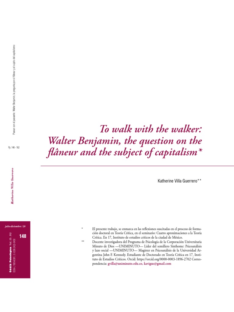 Sobre Flaneur Walter Benjamin | PDF