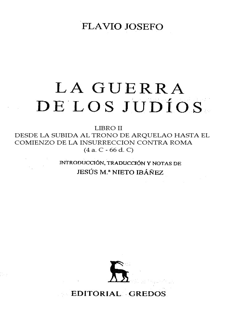 La Guerra de los Judíos: Libro II | PDF | Josefo | Jesús