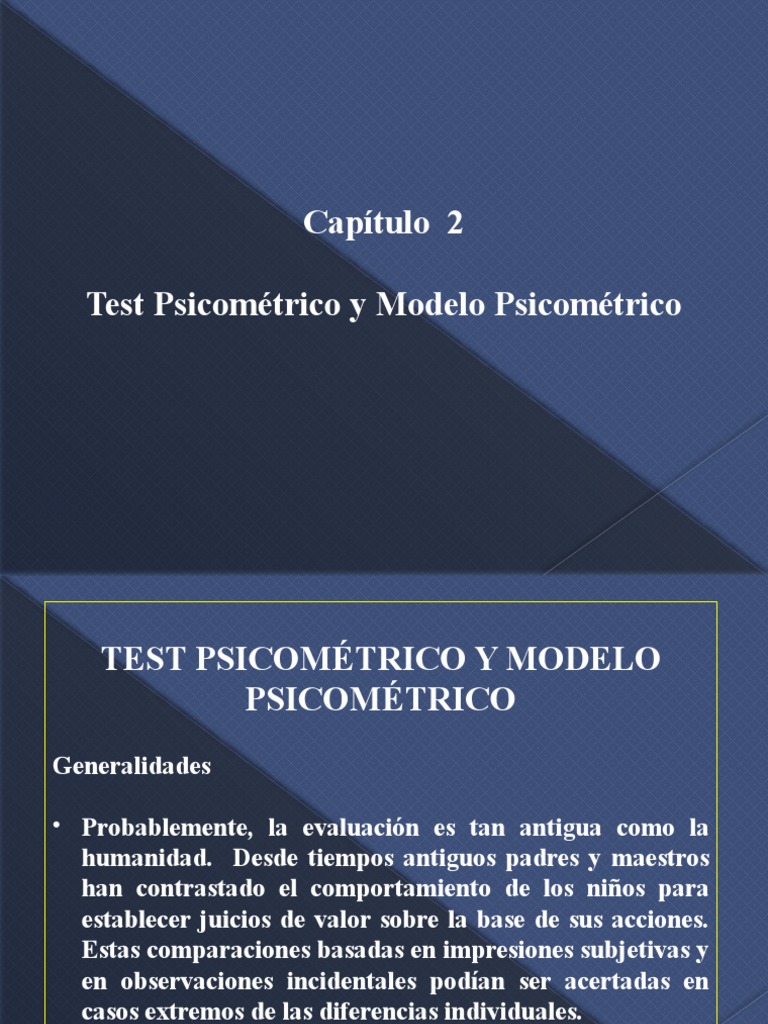 Ppt2 Test Psicométrico y Modelo Psicométrico | PDF | Validez ...