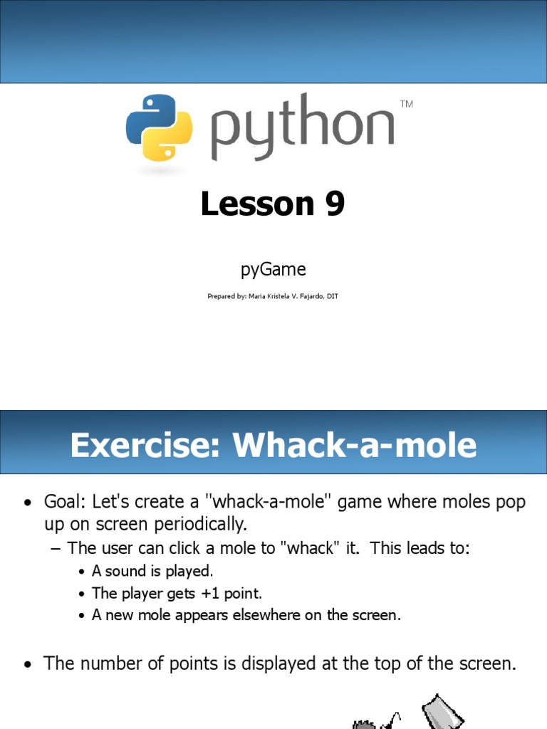 Lesson 9: Pygame | PDF | 2 D Computer Graphics | Cursor (User Interface)
