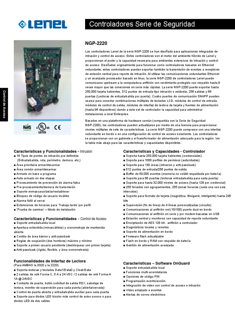 Manual de Lenel NGP-2220 en Español | PDF | Hardware de la computadora ...