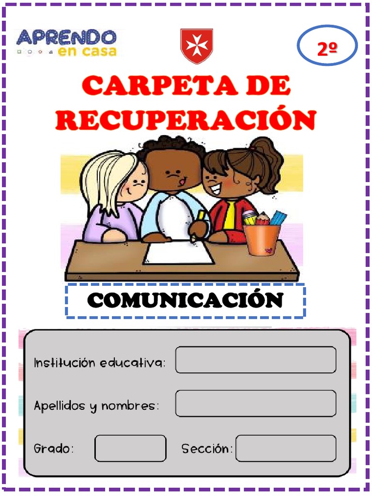 Carpeta de Recuperación de Comunicación - Segundo Grado | PDF | Póster Carpeta de Recuperación de Comunicación - Segundo Grado | PDF | Póster