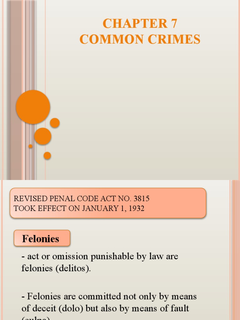 Understanding Common Crimes and Felonies | PDF