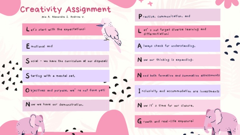 Creativity Assignment Presentation | PDF