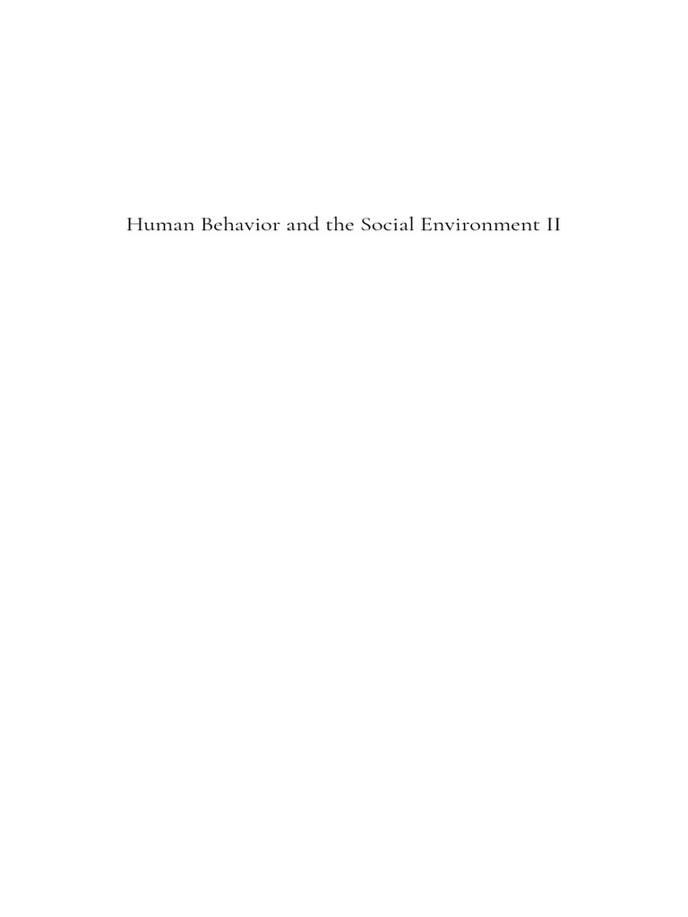 Human Behavior in Social Contexts | PDF | Identity (Social Science) | Self