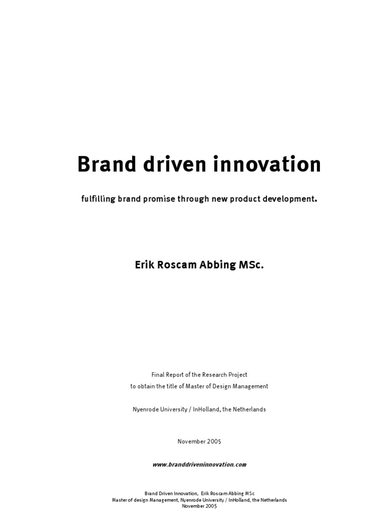 Brand Driven Innovation | PDF | New Product Development | Brand