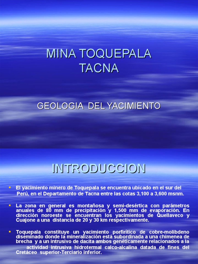 Mina Toquepala | PDF | Roca (geología) | Roca ígnea