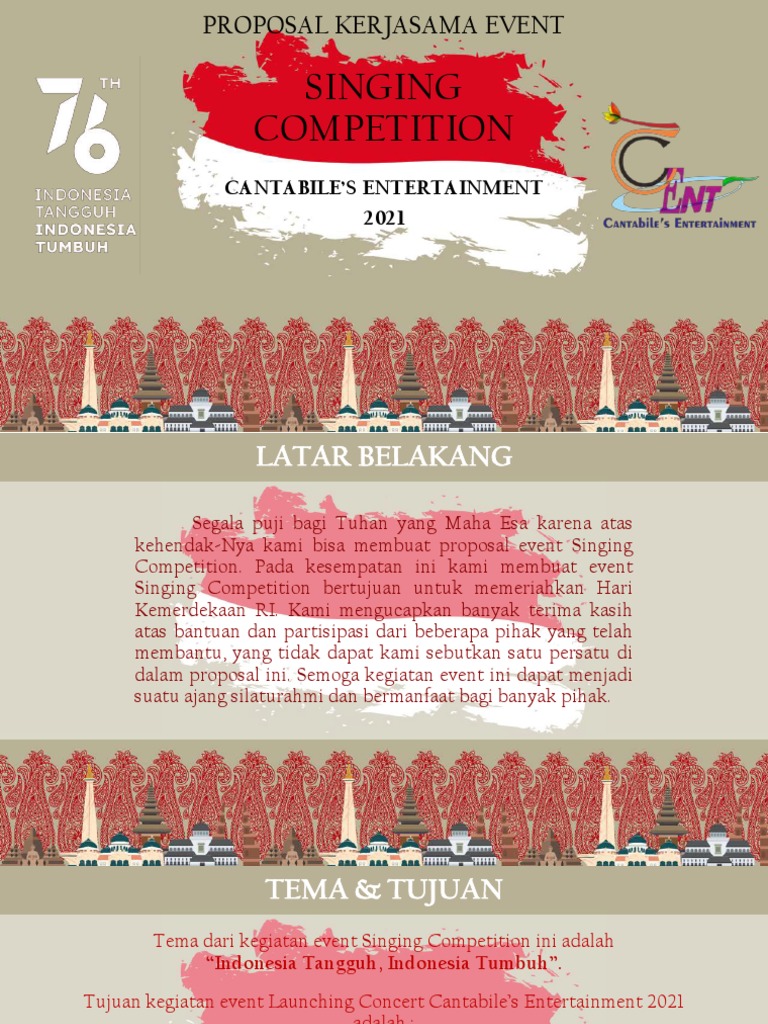 Proposal Singing Competition 18 Agustus | PDF