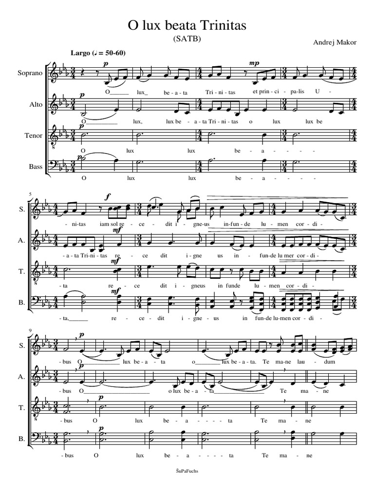 O Lux Beata Trinitas | PDF