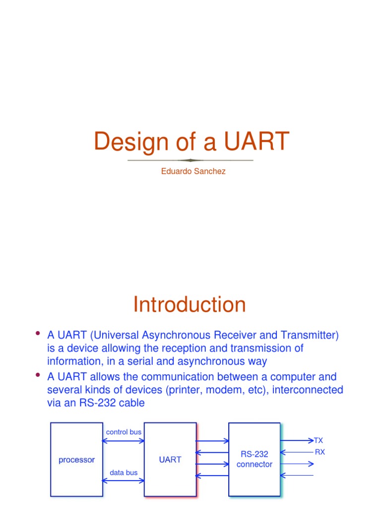 UART | PDF | Data Transmission | Computer Data