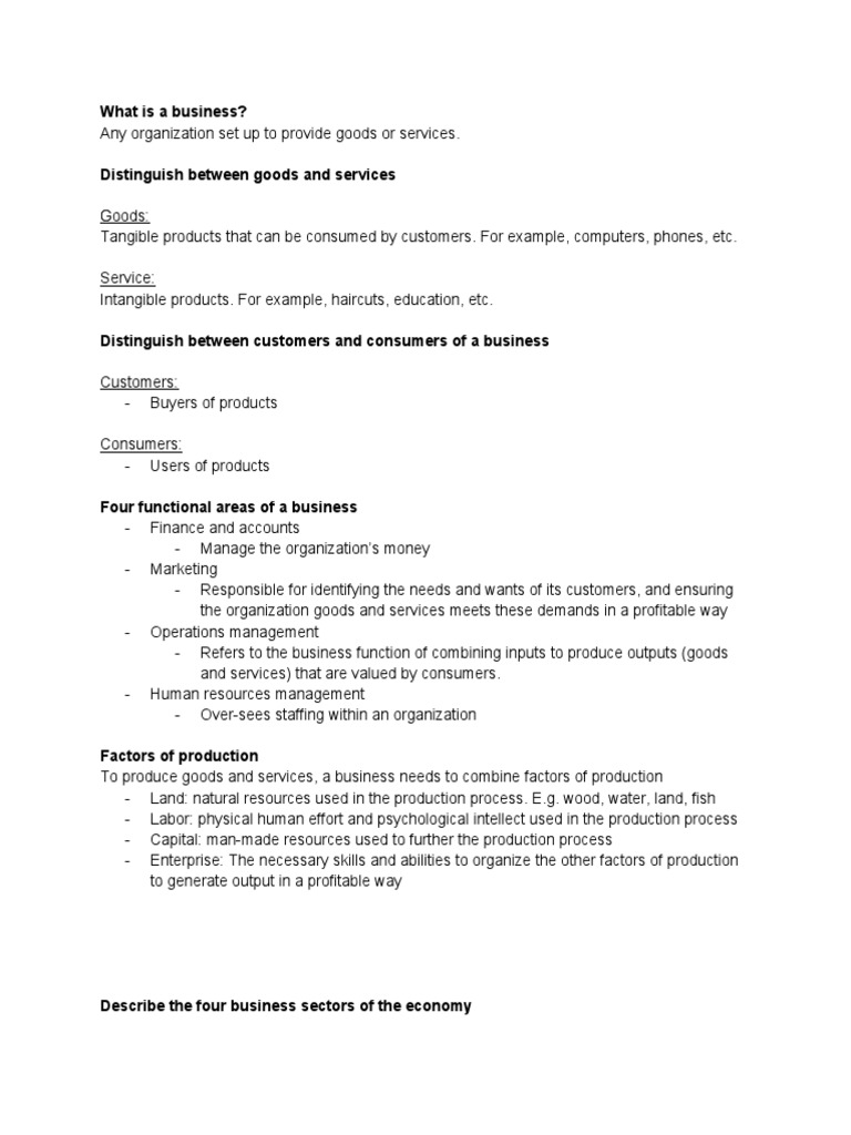 Introduction to Business Management | PDF | Factors Of Production ...