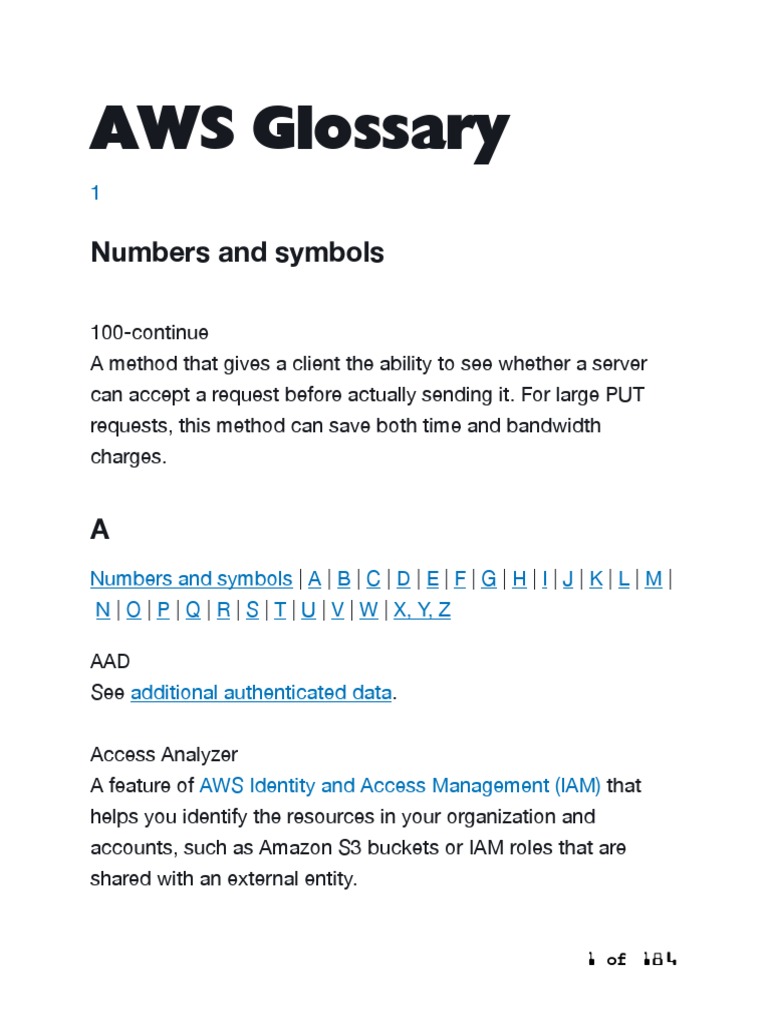 Aws Glossary | Download Free PDF | Cloud Computing | Amazon Web Services
