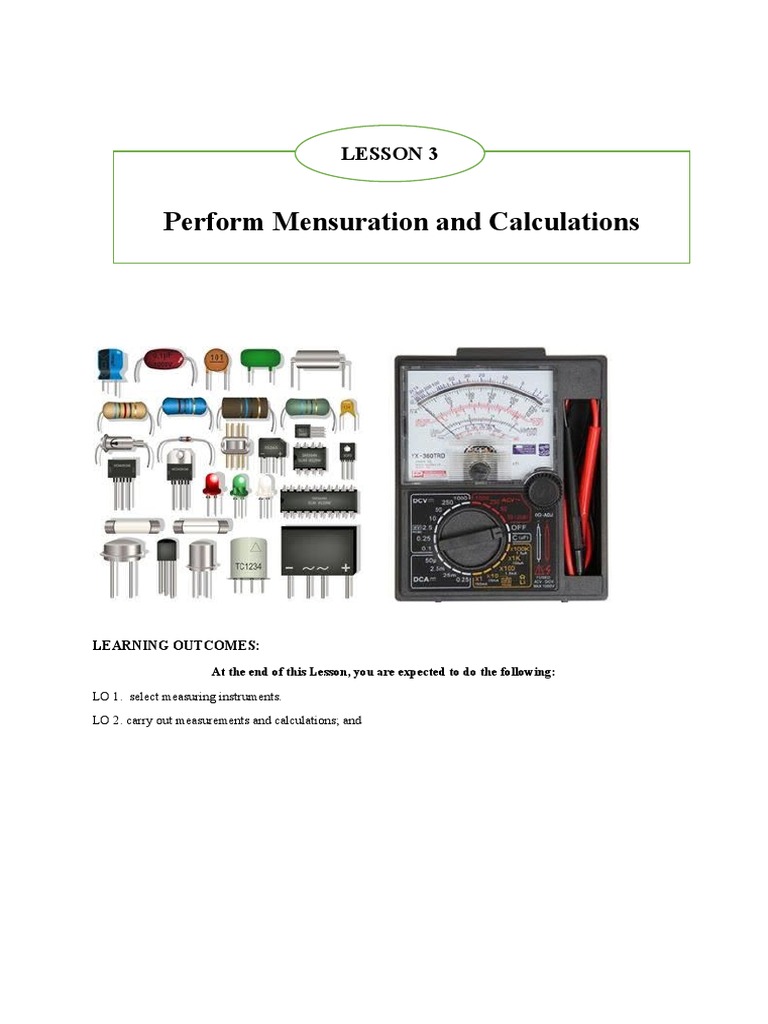Measuration and Calculation | PDF | Resistor | Voltage