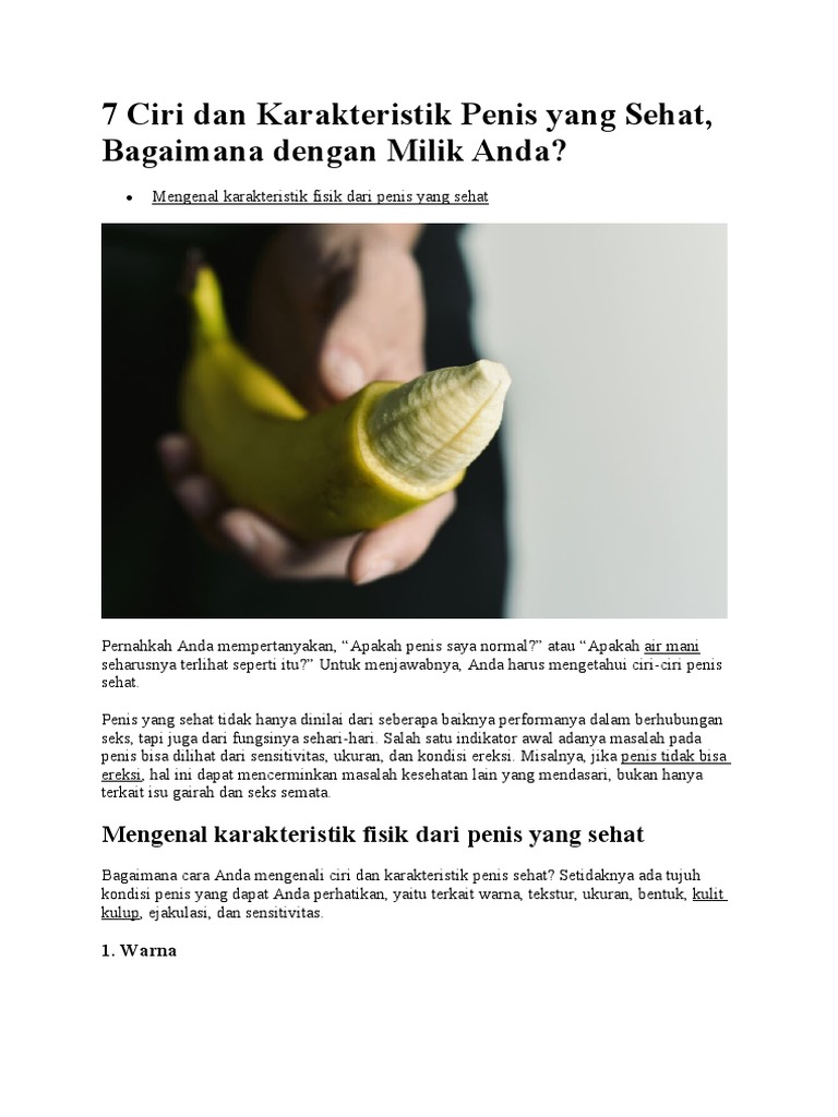 Ciri-ciri Penis Sehat: Panduan Lengkap | PDF