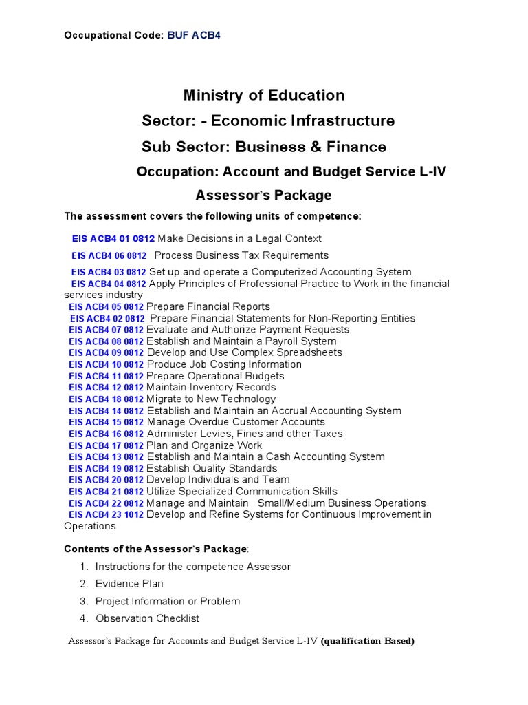 Assessors Package-1 | PDF | Educational Assessment | Inventory