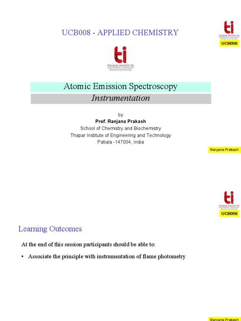 B. Atomic Emission Spectroscopy - Instrumentation | PDF | Emission ...