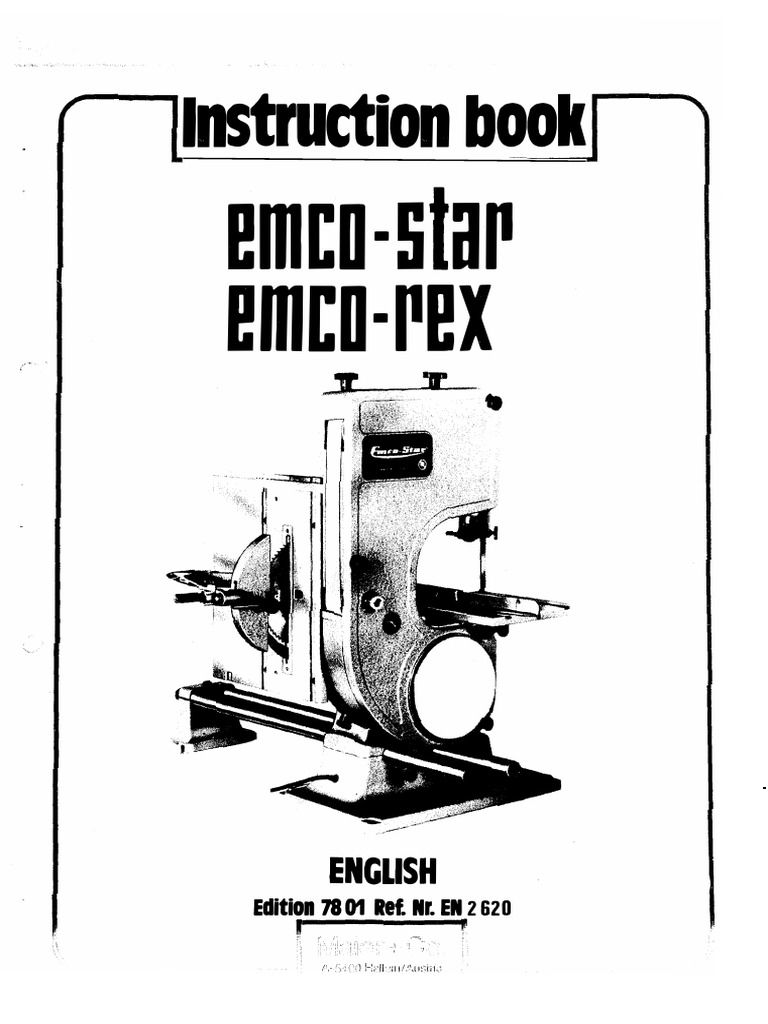 Emco Star Manual | PDF | Manufactured Goods | Wood