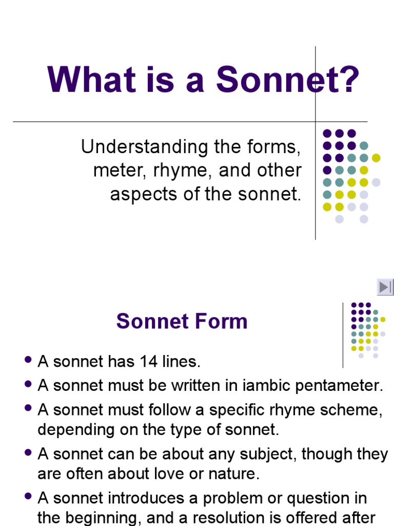 What Is A Sonnet?: Understanding The Forms, Meter, Rhyme, and Other ...