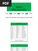 Yr7 Spelling Lists | PDF