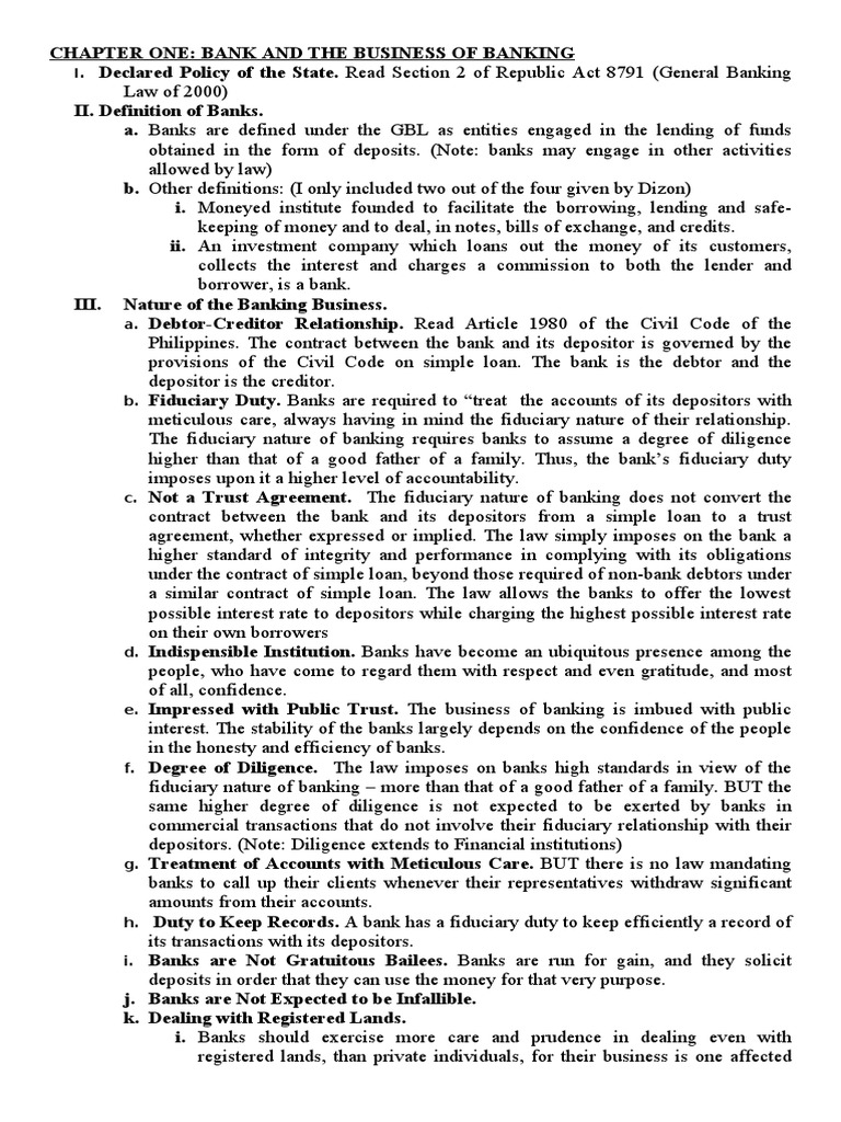 Banking Law Reviewer Dizon-Book | PDF | Cheque | Banks