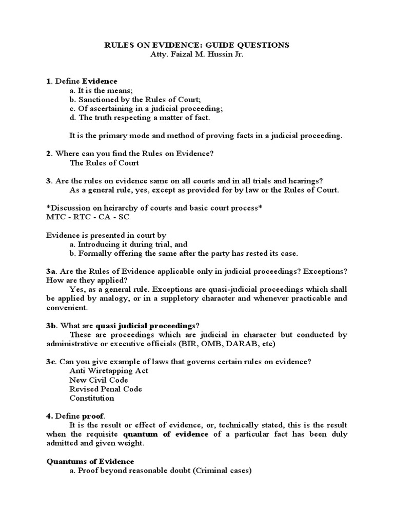 Evidence Reviewer Part 1 of 3 5 | PDF | Witness | Evidence (Law)