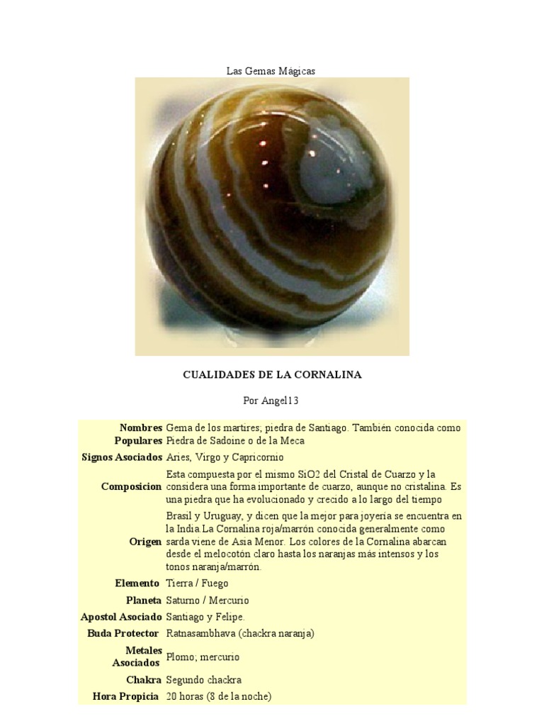 Propiedades Mágicas de Gemas | PDF | Cristal | Mente