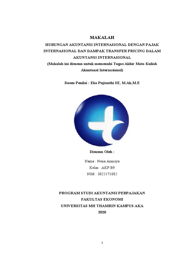 Tugas Paper Akuntansi Internasional - Nena Annisya AKP B9 | PDF