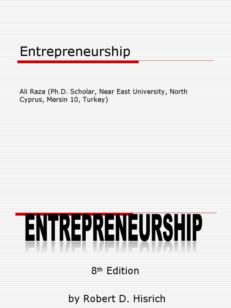 Entrepreneurship: Ali Raza (Ph.D. Scholar, Near East University, North ...
