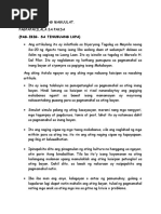 Sample NG Sulating Pangwakas Sa Filipino | PDF