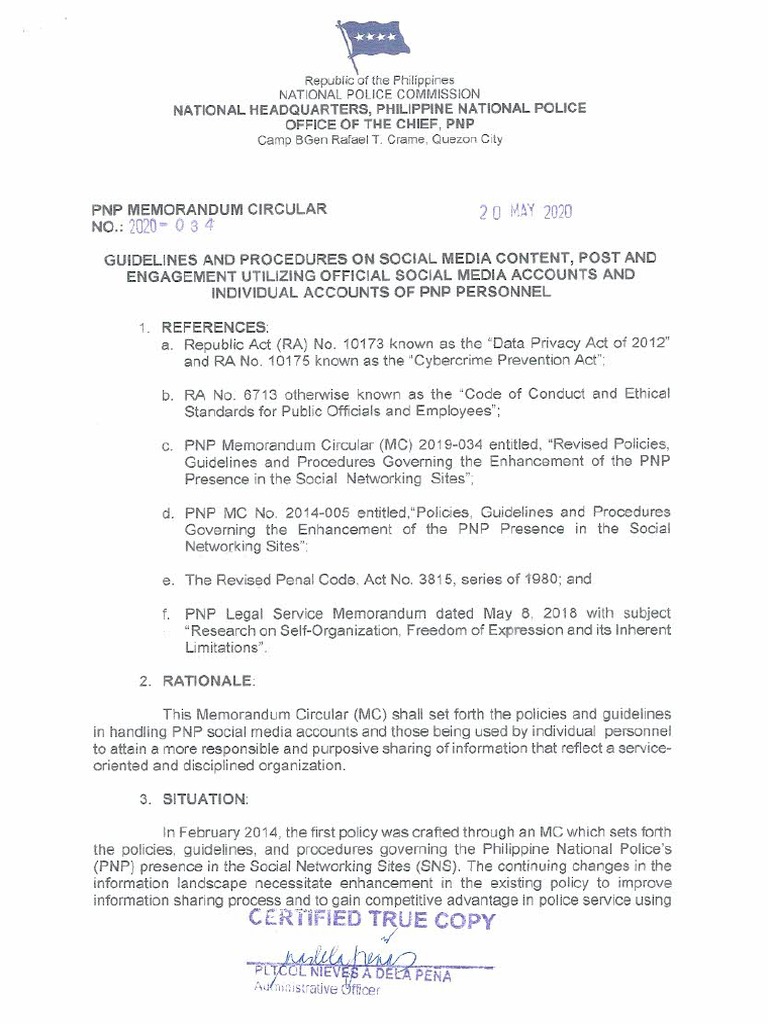 PNP MC 2020 034 | PDF