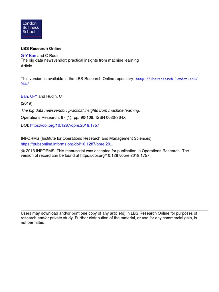 2018 - Machine Learning | PDF | Mathematical Optimization | Regression ...