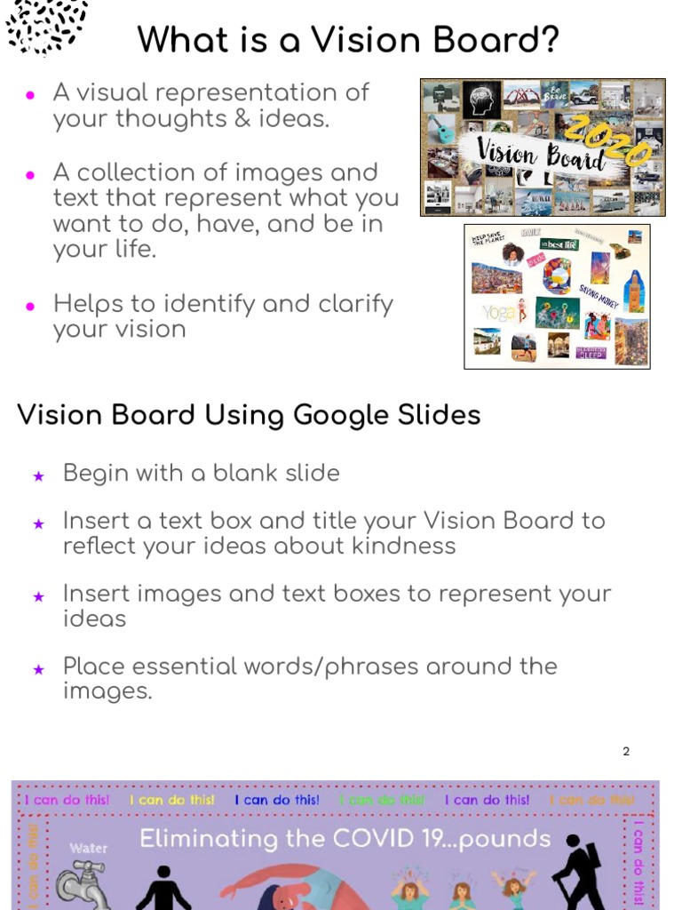 Vision Board - Student Template | PDF