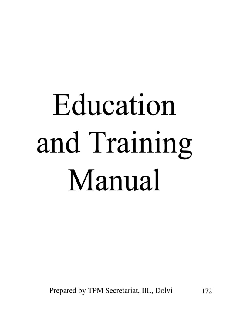 Chapter 6. Education & Training Manual | PDF | Cognition