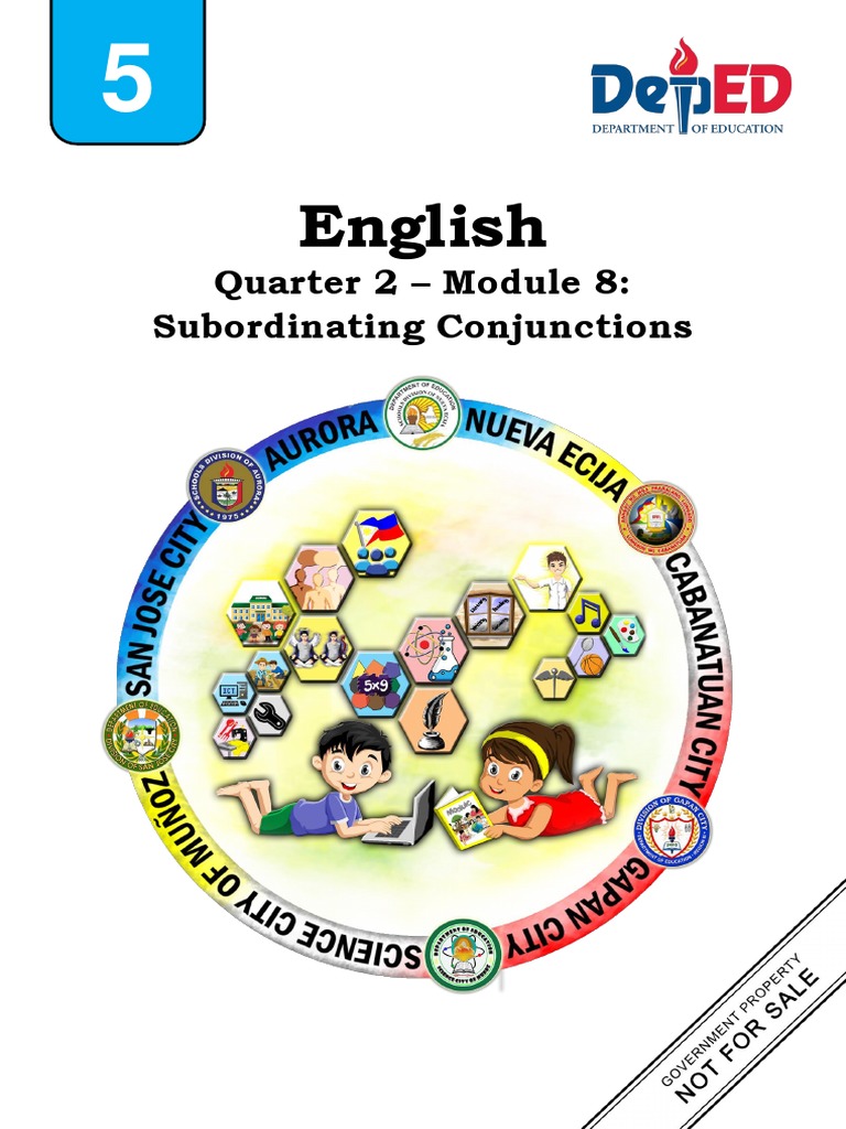 English: Quarter 2 - Module 8: Subordinating Conjunctions | PDF ...