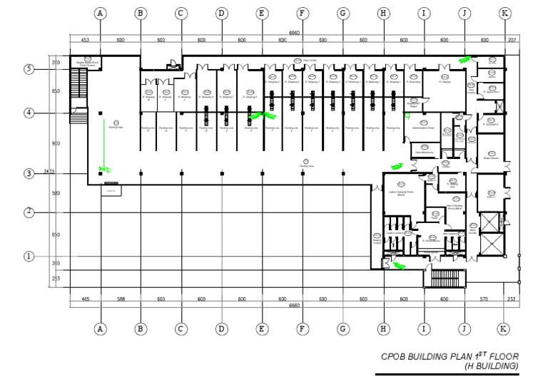 LAYOUT CCTV Eksisting GD H LANTAI 1 | PDF