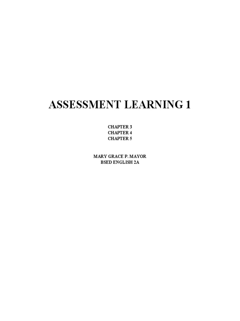 Assessment Learning 1 | Download Free PDF | Test (Assessment) | Mode ...